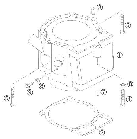 KTM fiche finder CYLINDER spare parts for the KTM 525 EXC RACING (EU)