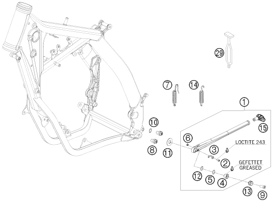 KTM fiche finder SIDE CENTER STAND spare parts for the KTM 530 EXC-R (EU)