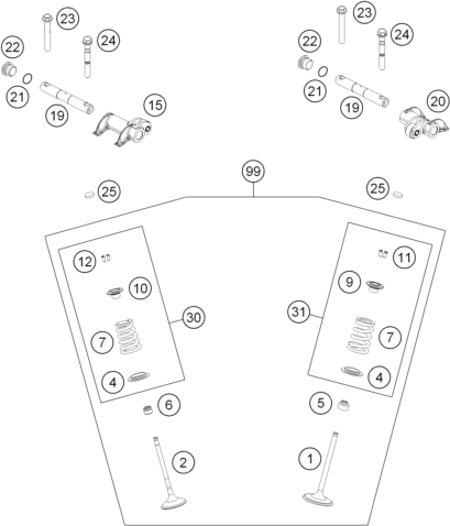 KTM fiche finder VALVE DRIVE spare parts for the KTM 450 EXC SIX DAYS (EU)