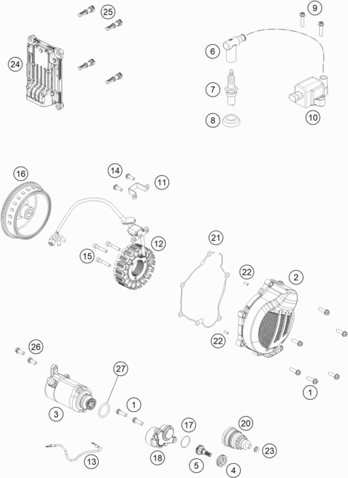 KTM fiche finder IGNITION SYSTEM spare parts for the KTM 150 XC-W TPI ...