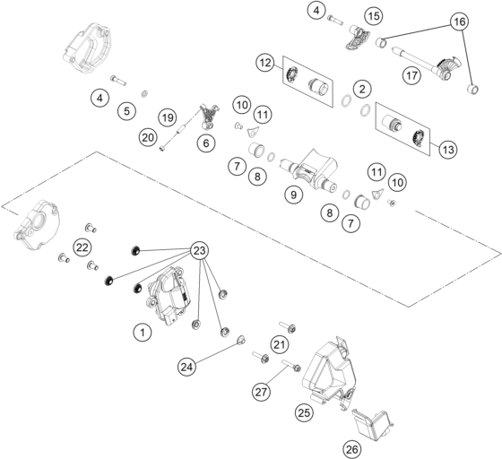 KTM fiche finder EXHAUST CONTROL spare parts for the KTM 250 SX 2023