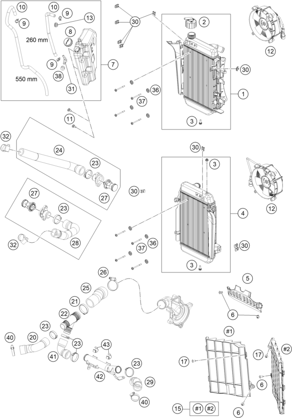 KTM fiche finder COOLING SYSTEM spare parts for the KTM 1290 SUPER ...